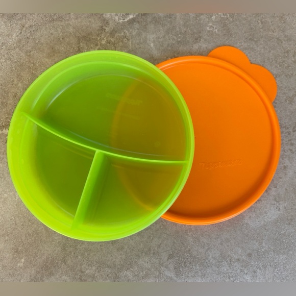 Tupperware | Kitchen | Tupperware Tupperkids 3 Compartment Divided Dish ...